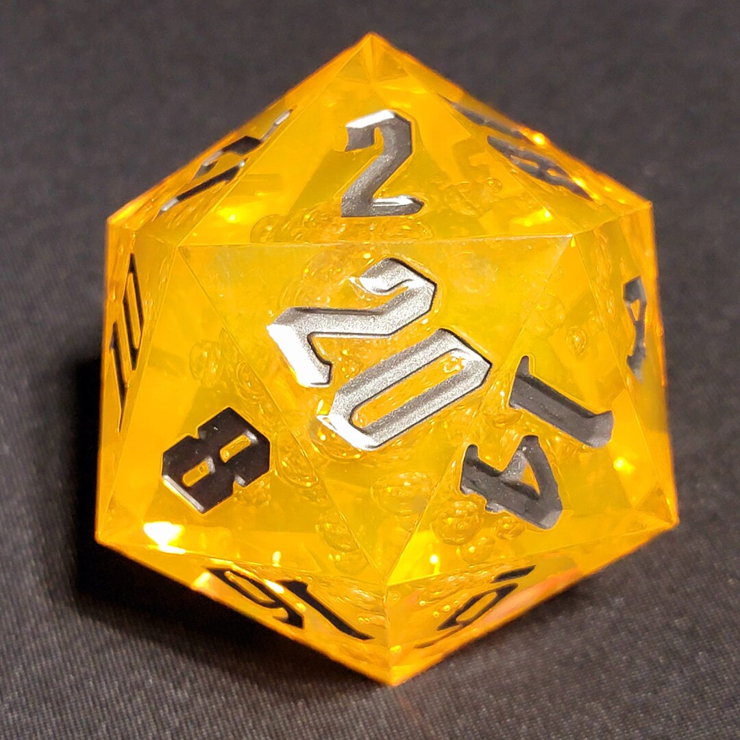 Orange/silver Titan 55mm Jumbo D20 Dungeons and Dragons - Etsy Canada