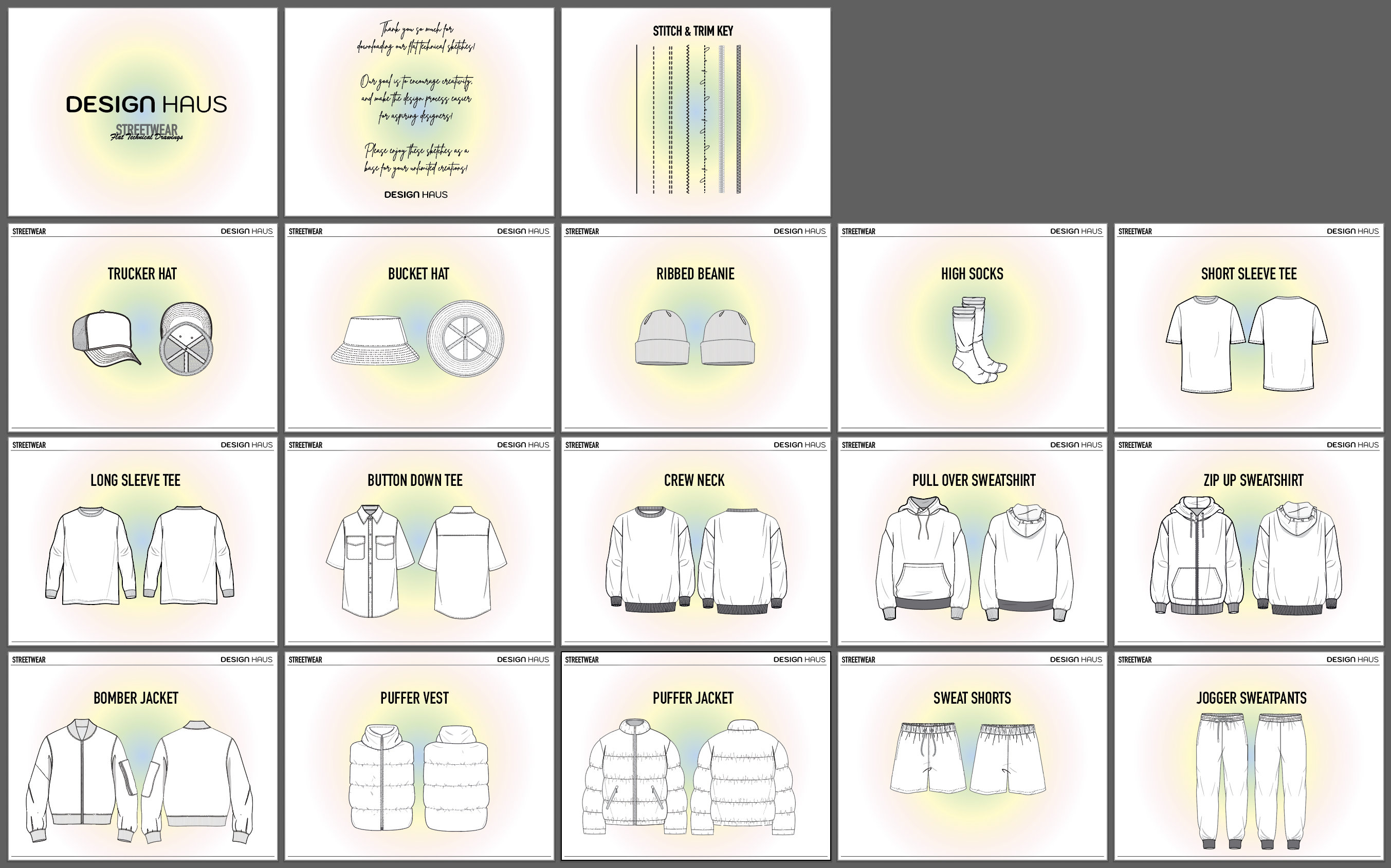FLAT TECHNICAL DRAWINGS - Streetwear Edition - Etsy