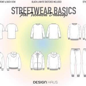 FLAT TECHNICAL DRAWINGS - Streetwear - Etsy