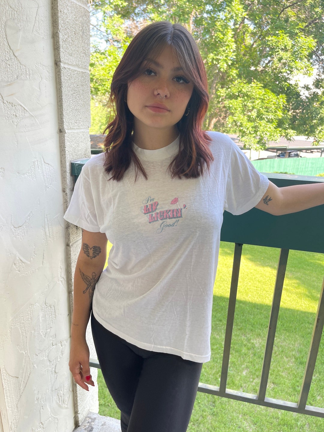 Vintage 1970s Paper Thin Graphic Tee "lip Licking' Good" Lip Smackers ...