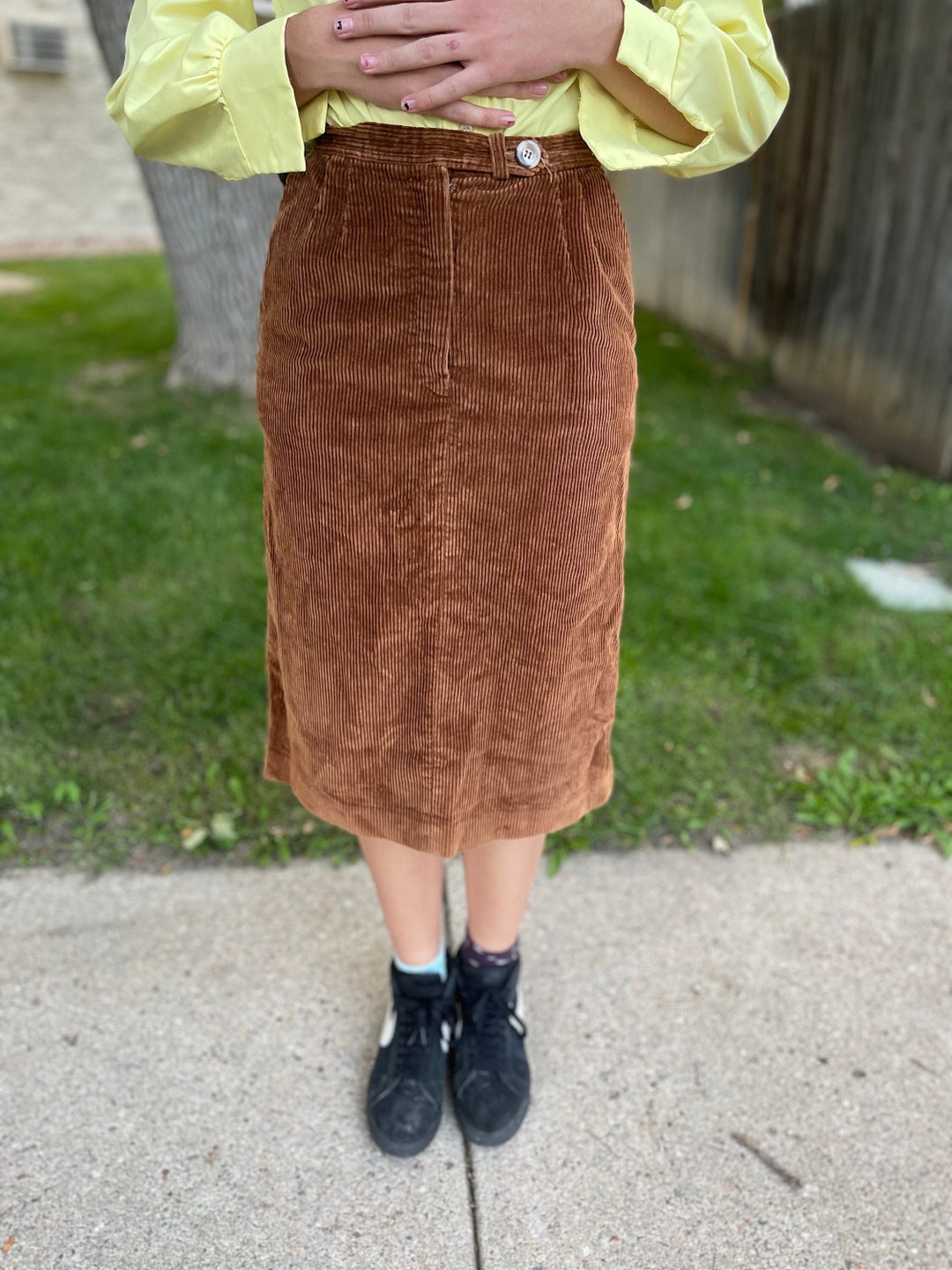 Vintage 1970s Hot Preppy Super Corduroy Pencil Skirt Rare - Etsy