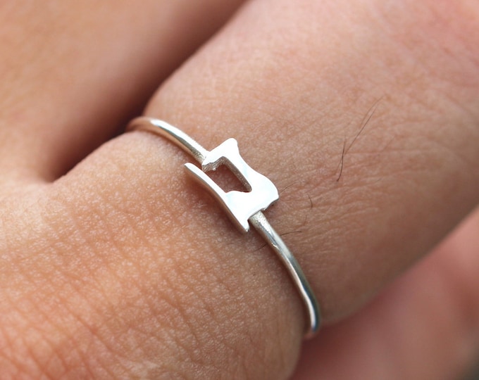 Solid 925 Silver Sewing Machine Ring - Etsy