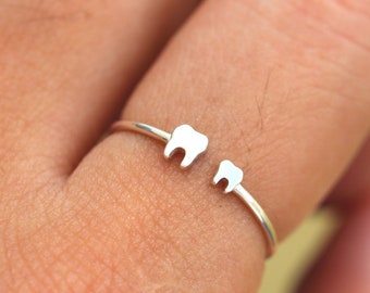 Smiley Teeth Ring Sterling Silver Made in NYC - Etsy