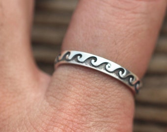 Wave Surf Water Ring - Etsy