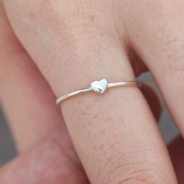 Simple Heart Ring - Etsy
