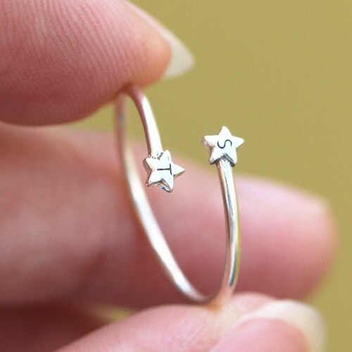 925 Silver STAR Ring - Etsy
