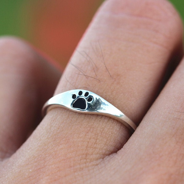 Paw Print Ring - Etsy