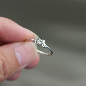 Dainty Bike Ring, 925 Sterling Silver, Bicycle Jewelry - Etsy