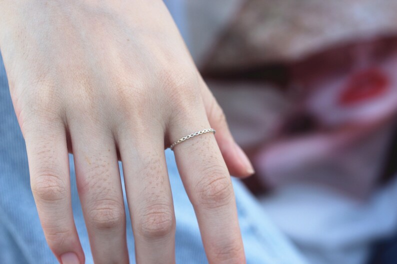 Sterling Silver Infinity Ring: Delicate Stackable Band - Etsy