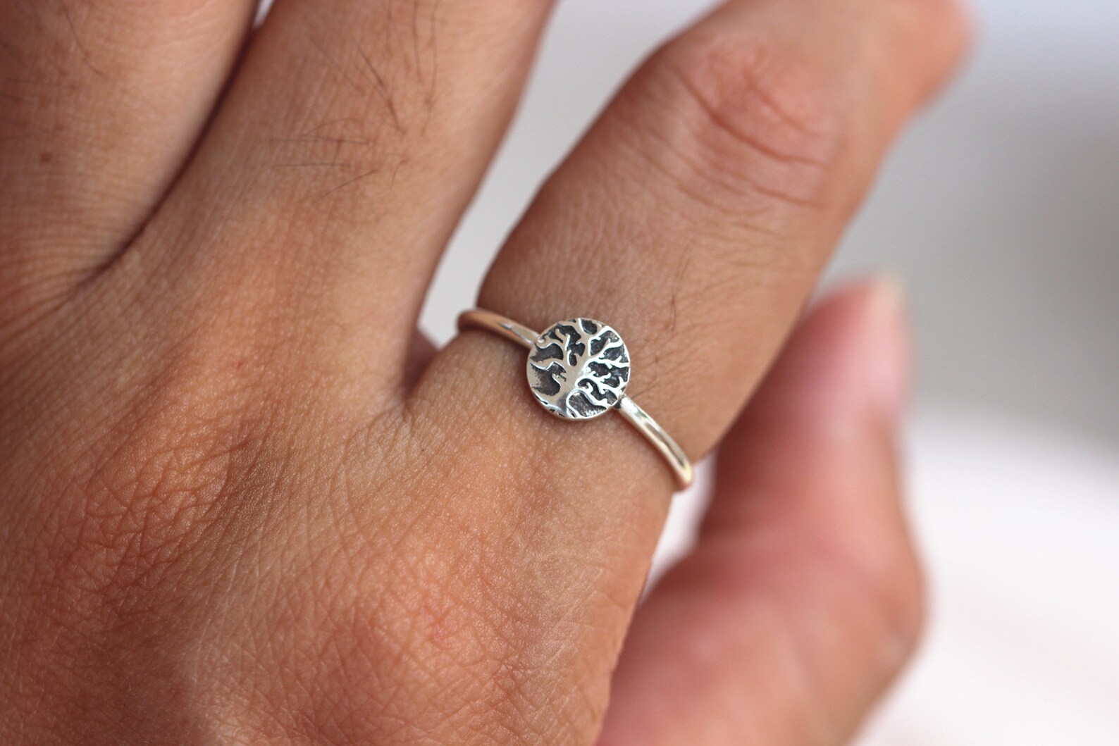 Tree Ringfamily Tree Ring Tree of Life Ringsilver | Etsy