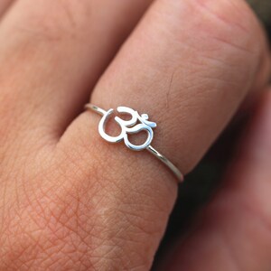 Sterling Silver Ohm Om Ring,silver Ring,om Ring,aum Ring,amulet Jewelry ...