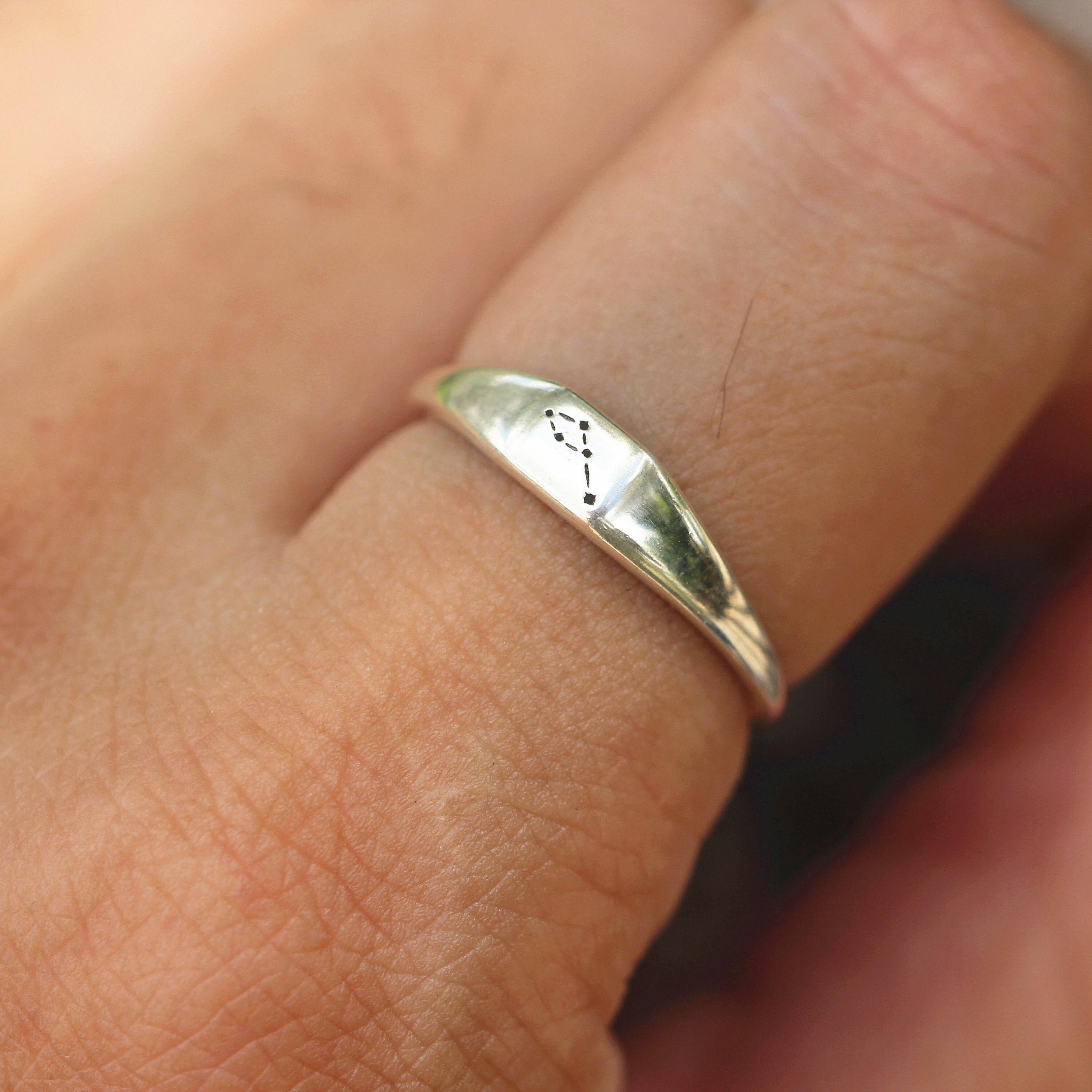 925 Silver Delphinus Ringdelphinus Galaxy Ringdainty Zodiac - Etsy UK