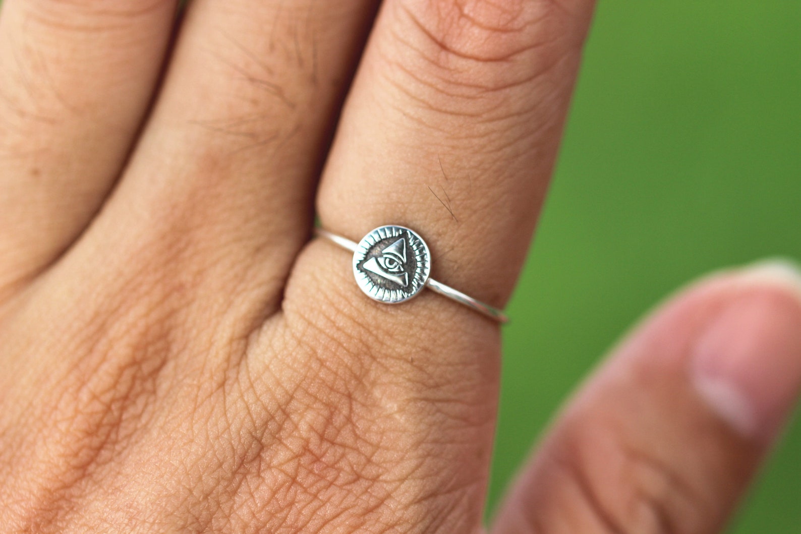 925 silver All Seeing Eye ringEye of God ringreligion | Etsy
