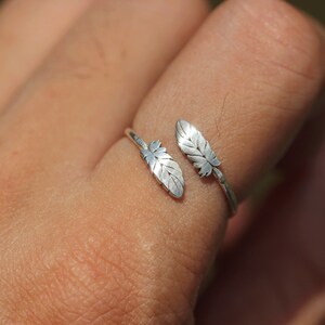 925 Sterling Silver Leaf Ring,silver Tree Ring,delicate Leaves Jewelry ...