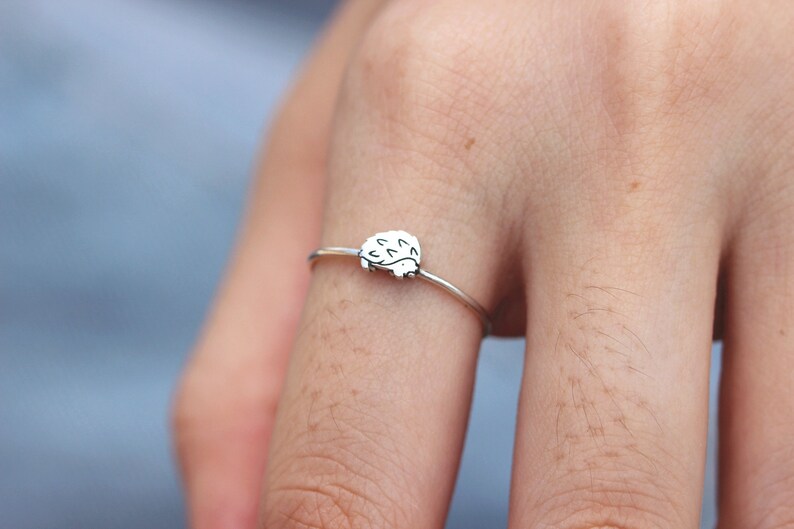 925 Sterling Silver Hedgehog Ring - Etsy