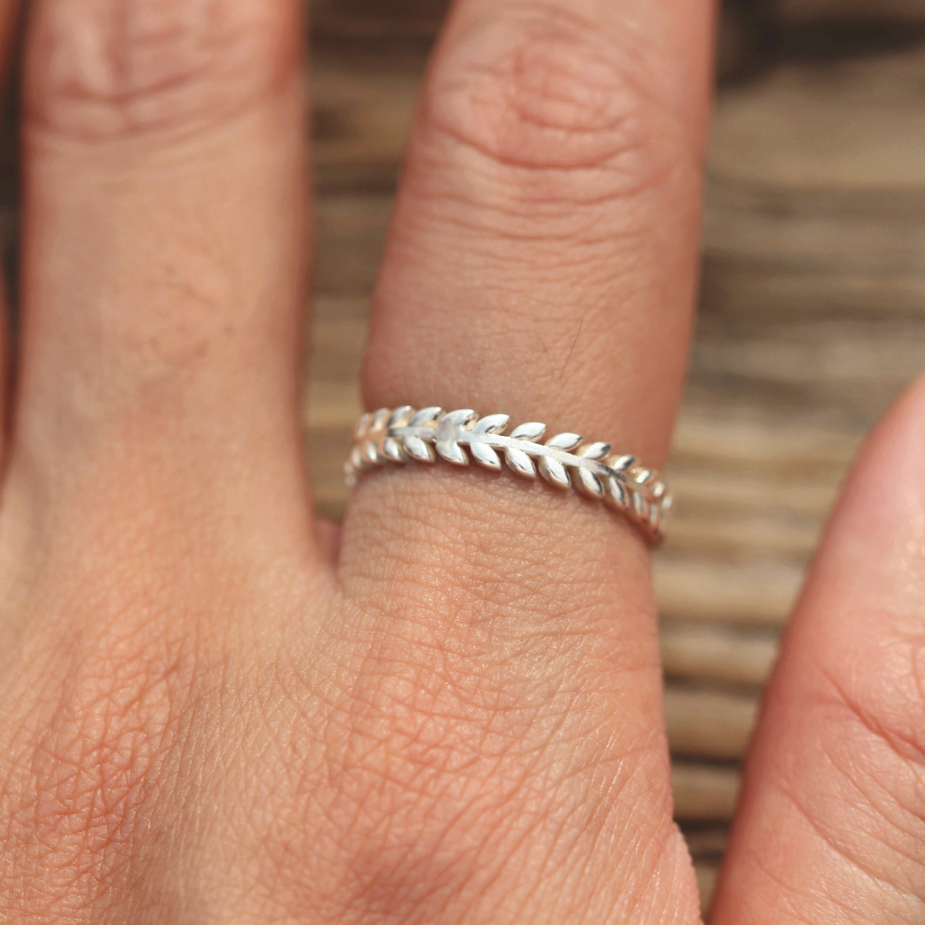 925 Sterling Silver Olive Branch Ringsilver Tree Branch | Etsy