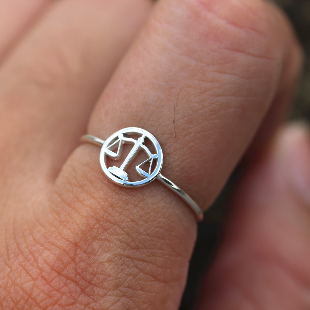 Sterling Silver Libra Ring,zodiac Ring,zodiac Jewelry,silver Ring ...