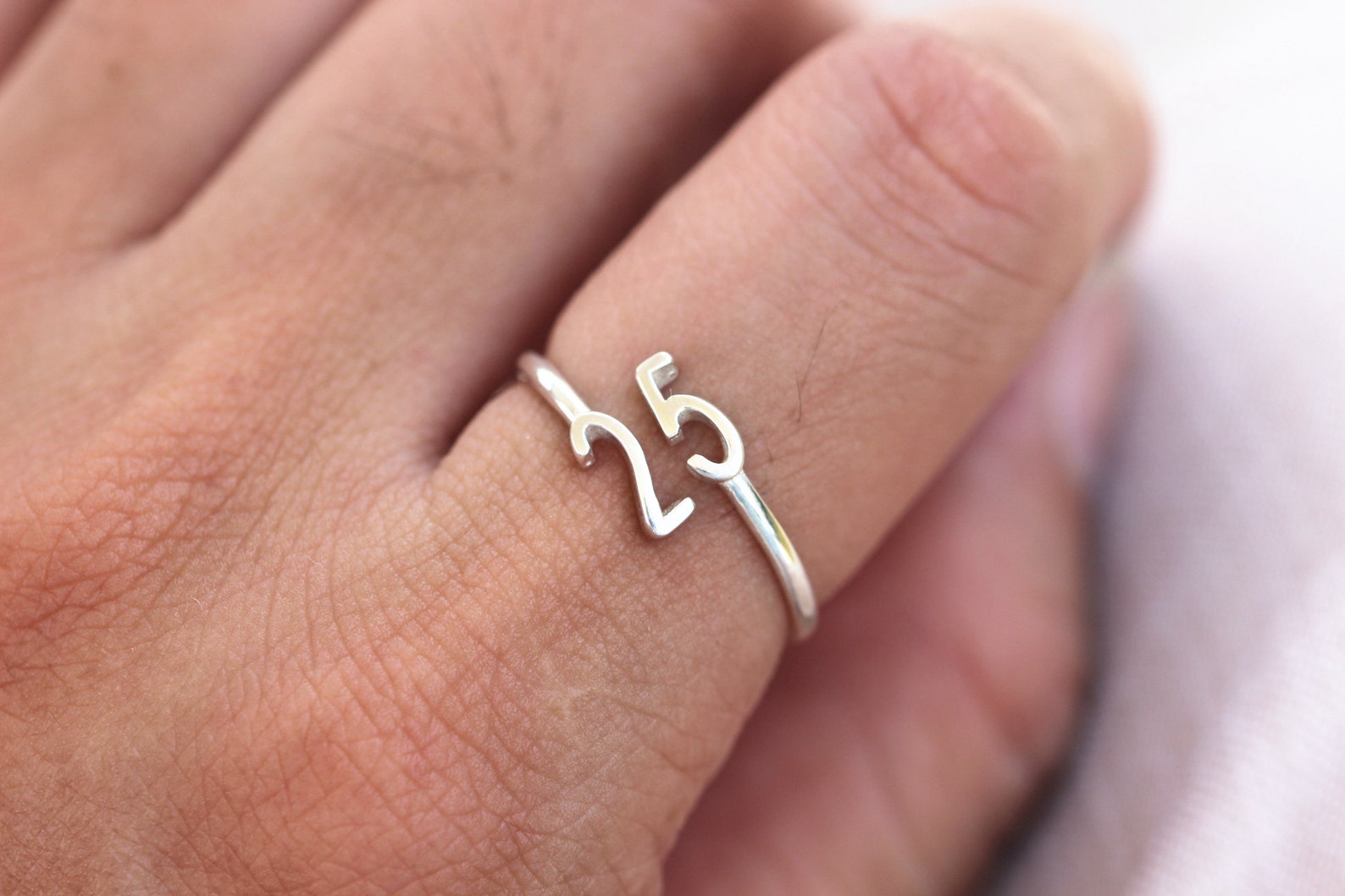 Custom Number Ringpersonalized Number Ringsterling Silver | Etsy