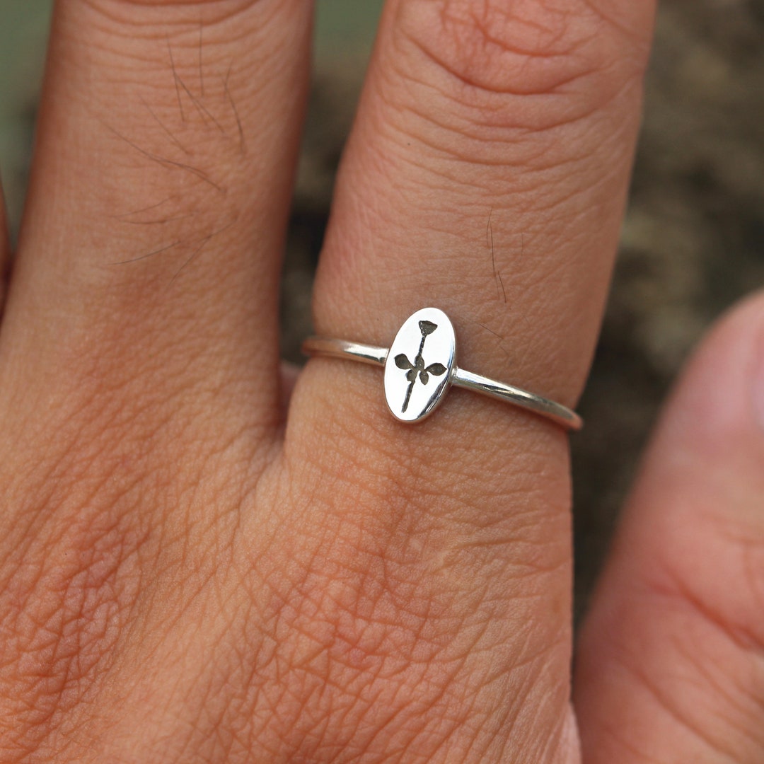 Sterling Silver Floral Flower Ring,silver Sunflower Ring,my Girl ...