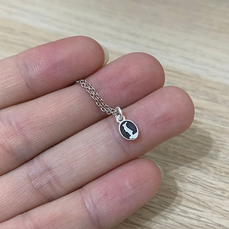 Solid Silver Hare Necklace - Etsy