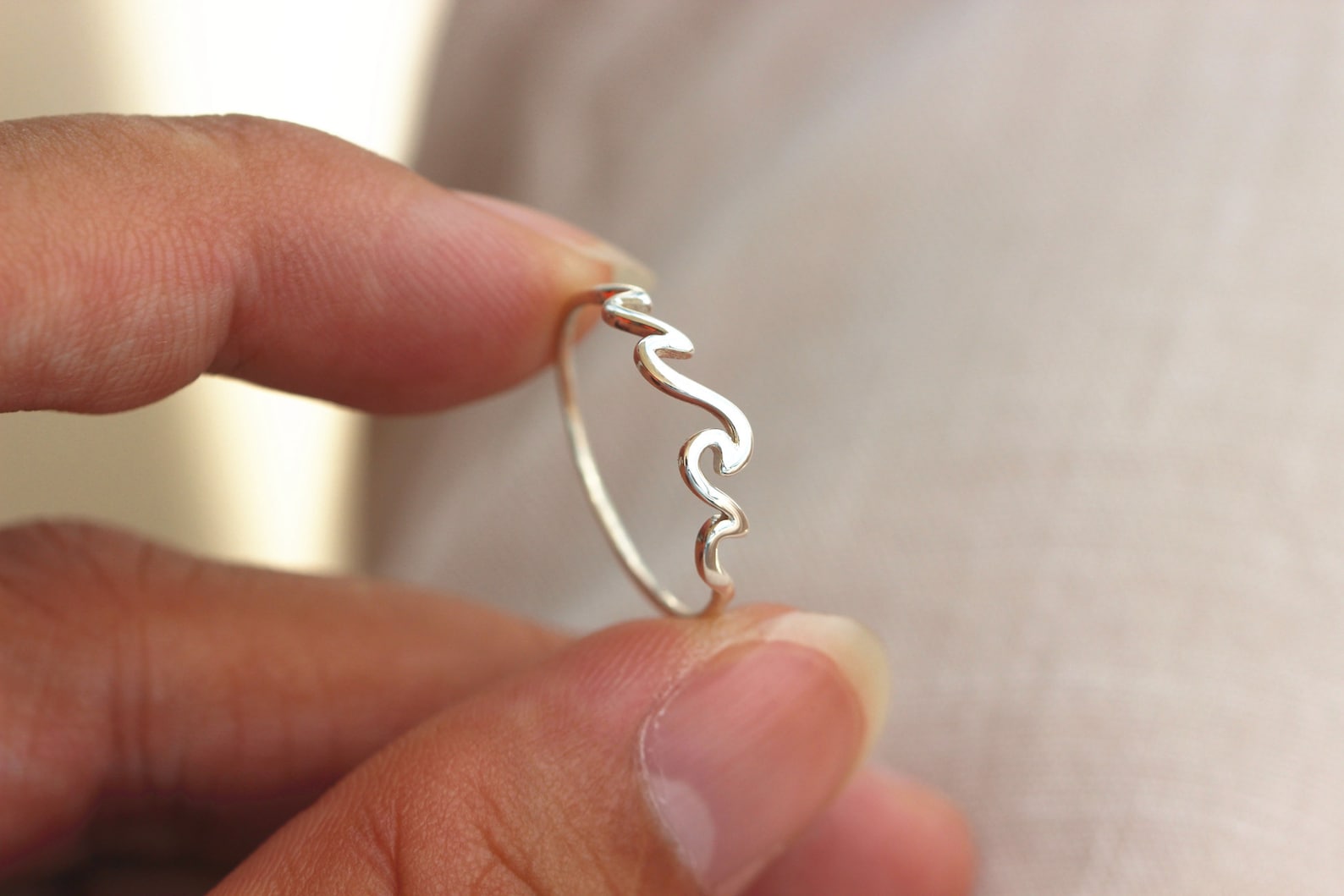 925 Sterling Silver Wave Ring Surfer Ring Silver Surf Ring - Etsy