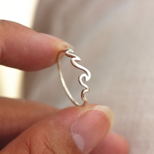 925 Sterling Silver Wave Ring, Surfer Ring, Silver Surf Ring, Surf ...