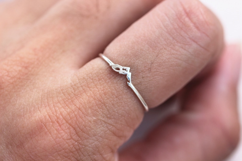Solid 925 Silver Mountain Ringmidi Silver Ringsimple | Etsy