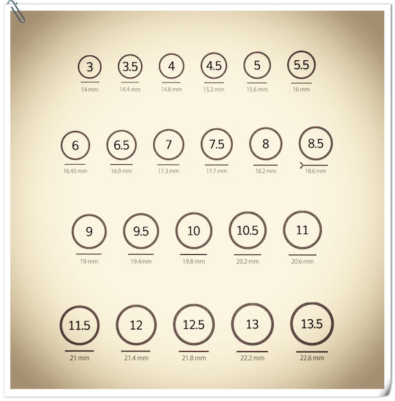 US Size Chart - Etsy