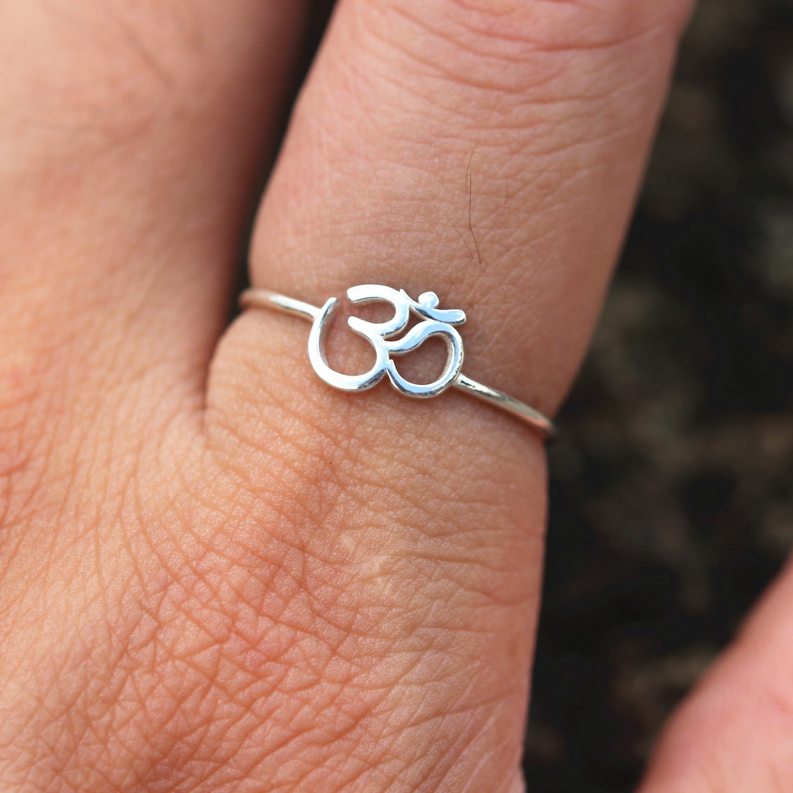 Sterling Silver Ohm Om Ring,silver Ring,om Ring,aum Ring,amulet Jewelry ...
