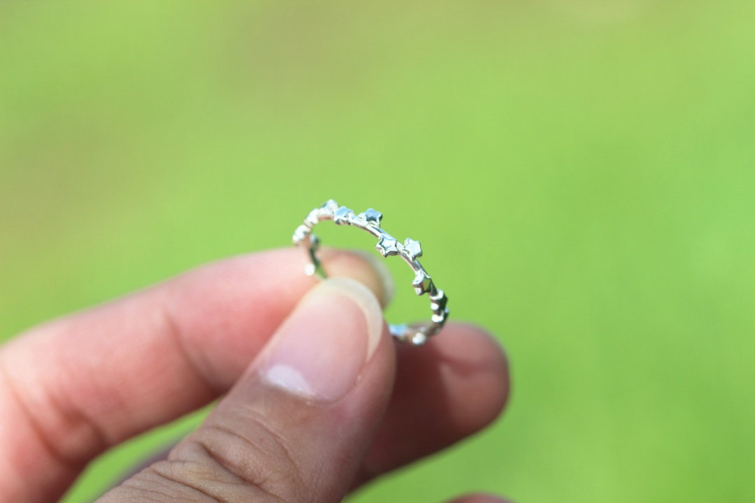 Sterling Silver Star Ring,starry Night Ring,minimalist Ring,celestial ...