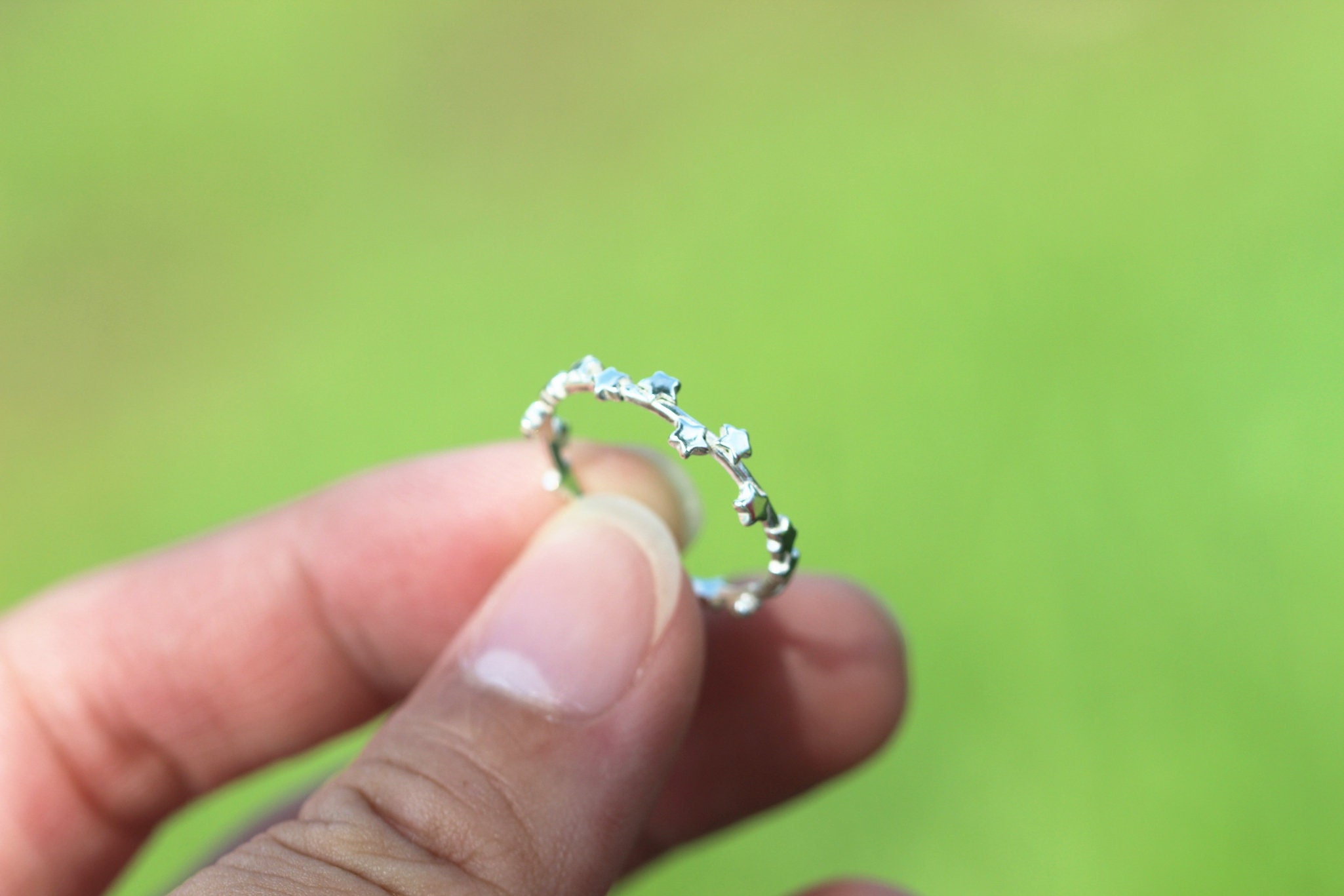Sterling Silver Star Ringstarry Night Ringminimalist - Etsy