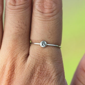 925 Silver Custom Initial Ring,letter Ring,silver Letter Ring,silver ...