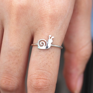Snail Ring,snail Jewelry,sterling Silver Ring,animal Ring,forest Ring,minimalist Ring Gift Idea ...