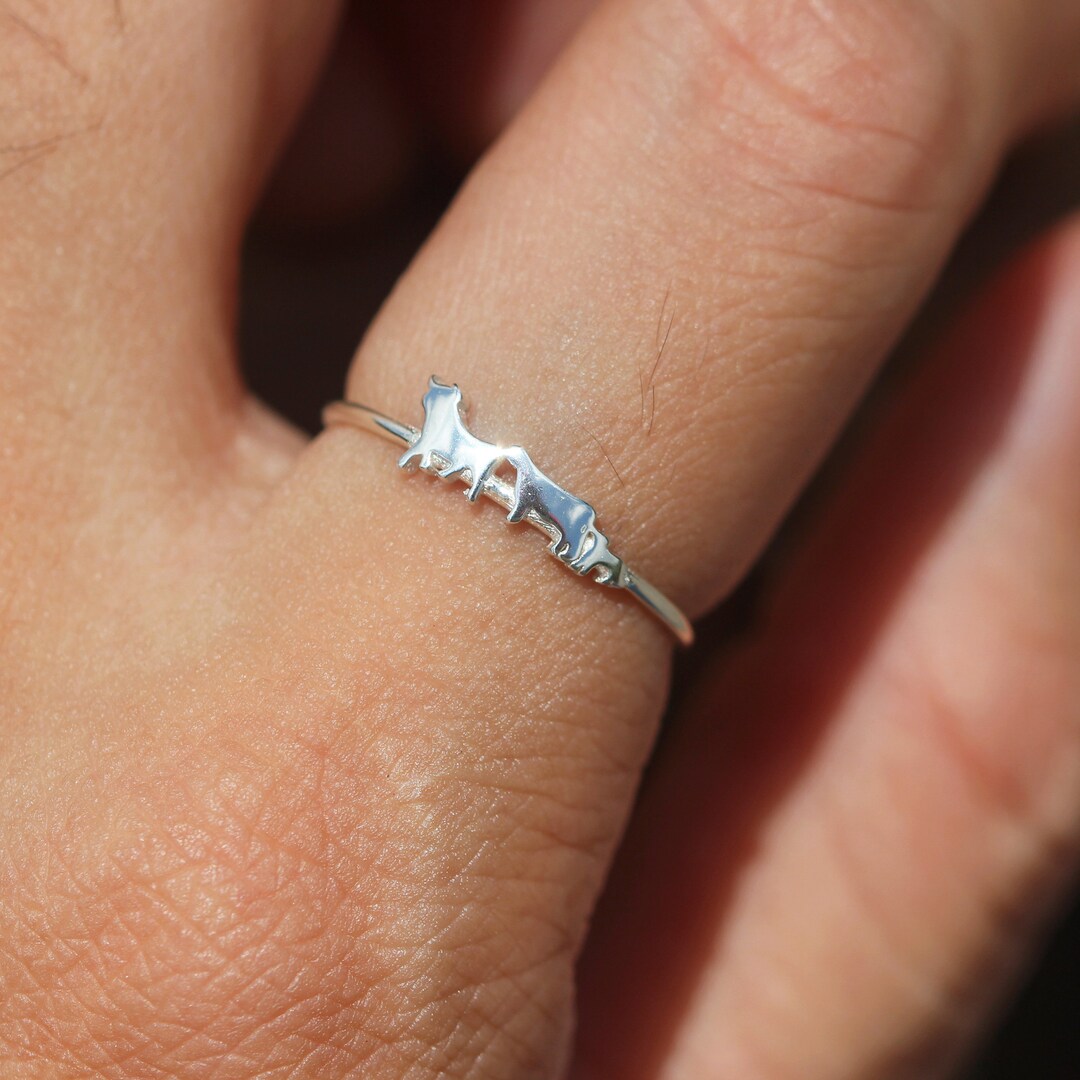 925 Silver Cow Family Ring,bull Cow Ring,silver Custom Bull Ring,silver ...