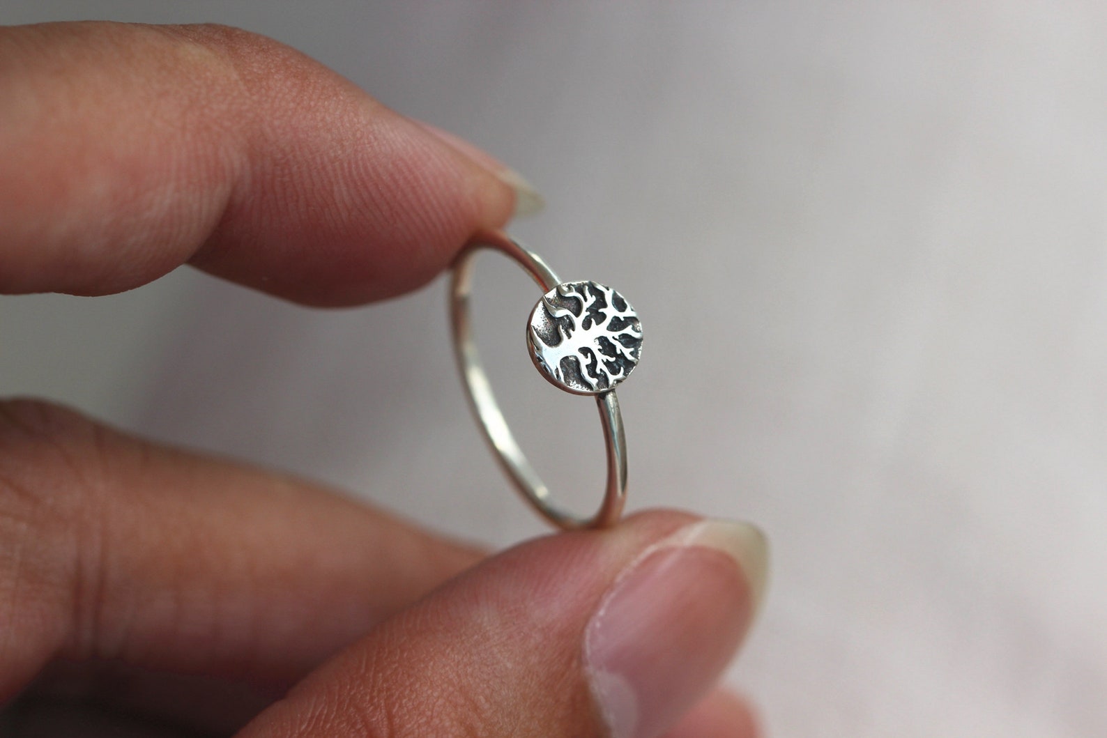 Tree Ringfamily Tree Ring Tree of Life Ringsilver | Etsy