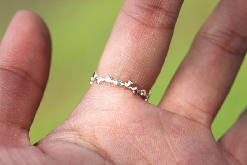 Sterling Silver Star Ringstarry Night Ringminimalist - Etsy