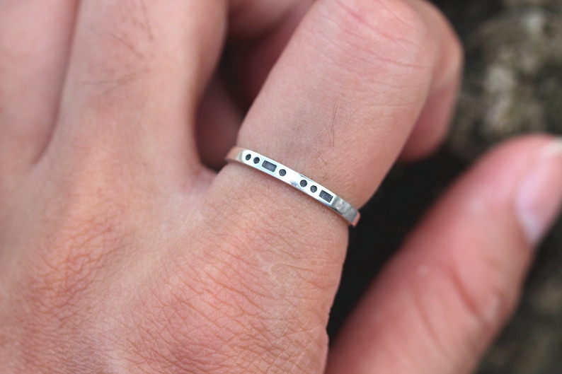 Custom Morse Code Ringpersonalized Secret Message | Etsy