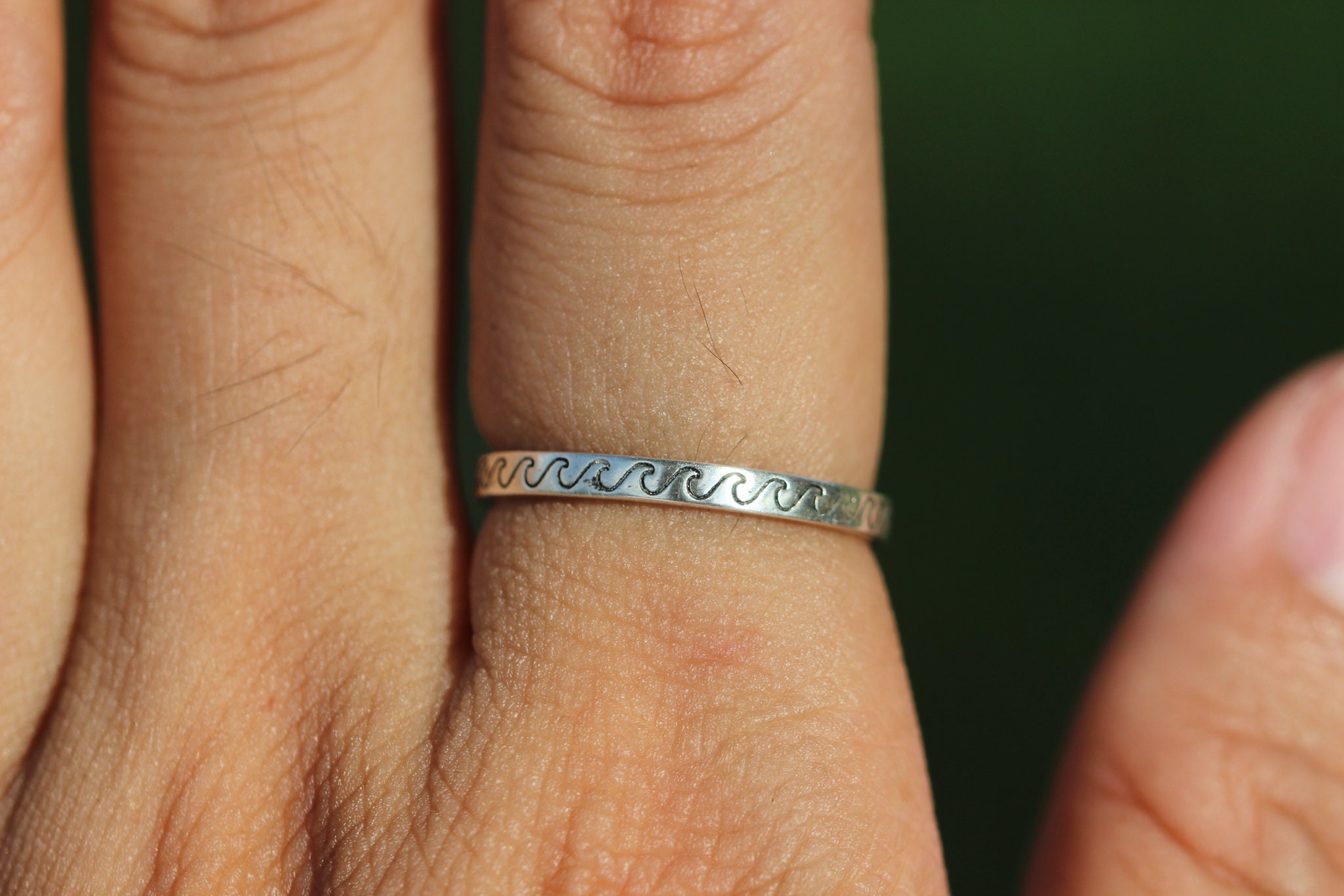 Sterling Silver Wave Ringwater Wave Ringocean Waves - Etsy
