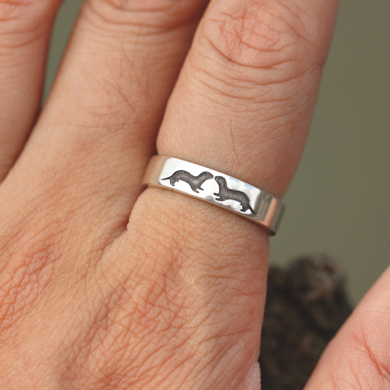 Lover Sea Otter Ring Sterling Silver Otter Ring Gift for - Etsy