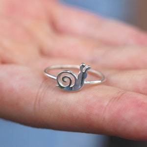 Snail Ring,snail Jewelry,sterling Silver Ring,animal Ring,forest Ring,minimalist Ring Gift Idea ...