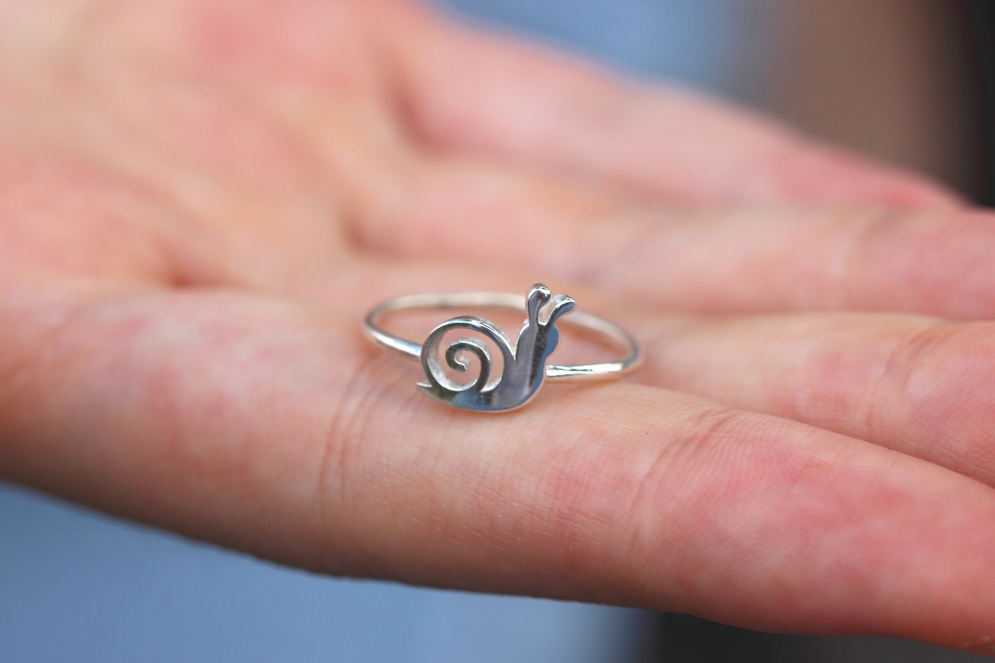Snail ringsnail jewelrySterling Silver ringAnimal | Etsy