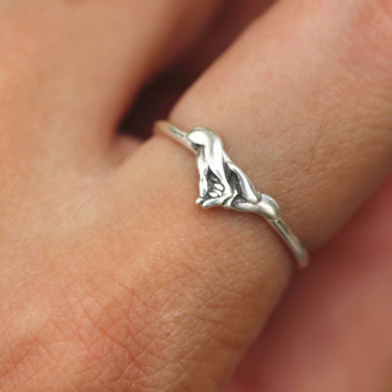 Silver ring hand store