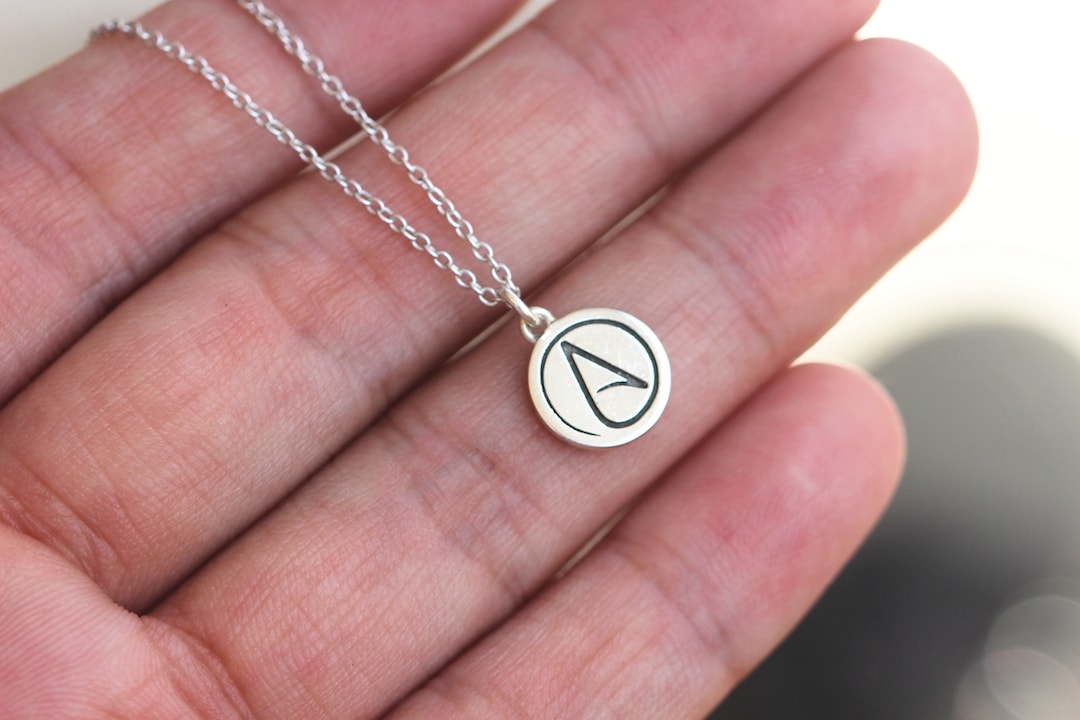925 Sterling Silver Atheist Symbol Non Believe Symbol Jewelry - Etsy