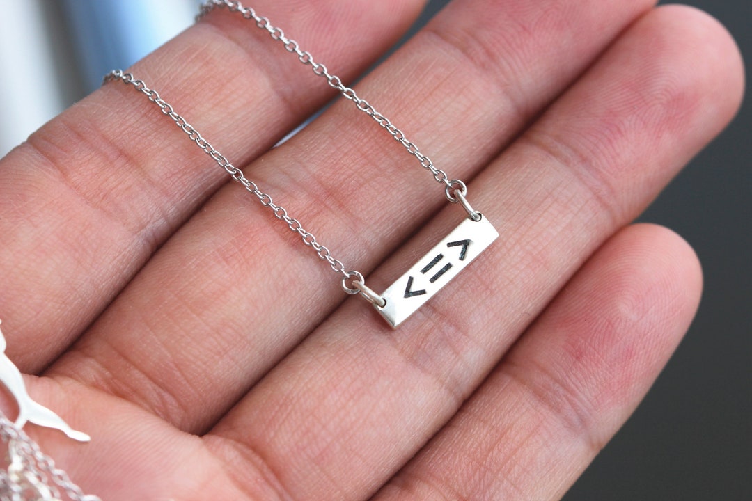925 Sterling Silver Less is More Necklace,quote Jewelry,minimalist ...