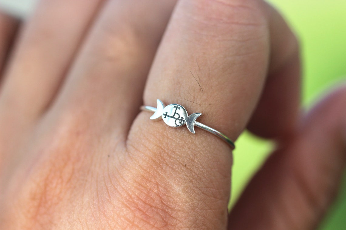 925 Silver Sigil of Lilith Ringseal Sigil of Lilith - Etsy