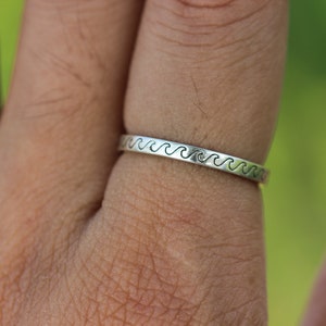 Sterling Silver Wave Ring,water Wave Ring,ocean Waves Ring,silver Wave Ring,ocean Surf Ring ...