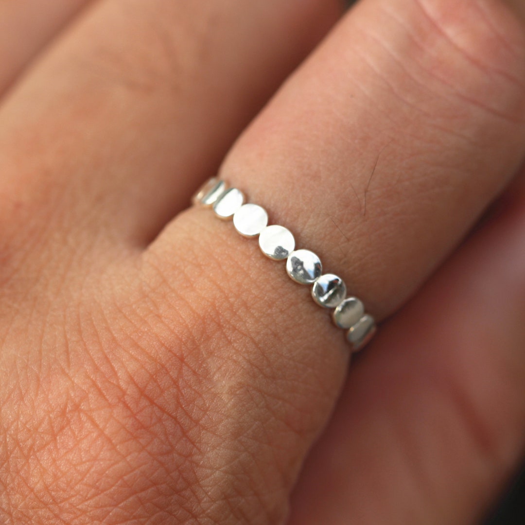 925 Silver Dot Ring,silver Round Ring,danity Ring - Etsy