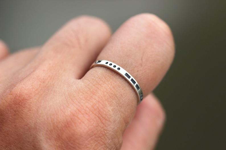 Custom Morse Code RINGPersonalized Secret Message | Etsy