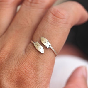 925 Sterling Silver Leaf Ring,silver Tree Ring,delicate Leaves Jewelry ...