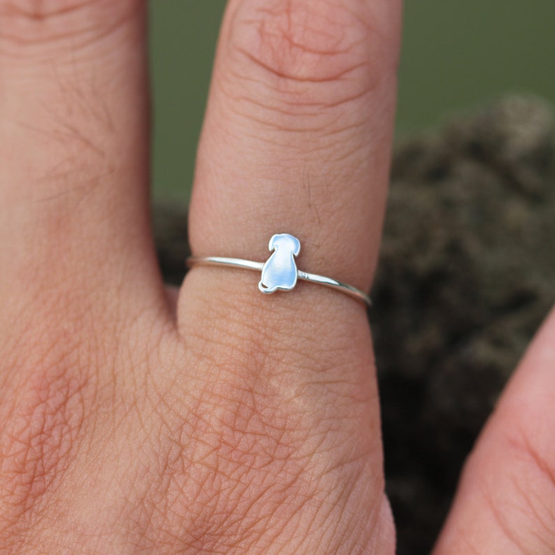 925 Sterling Silver Dog Ring - Etsy